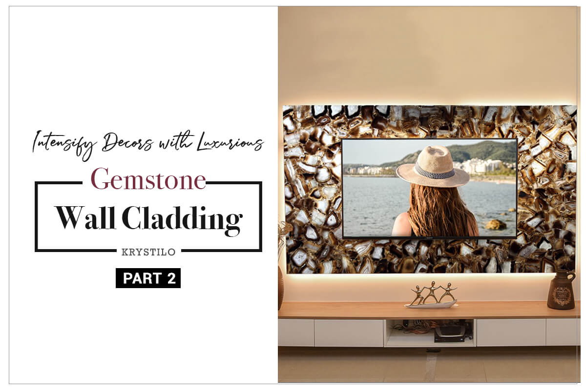 Semi-Precious Gemstone Wall Cladding | Luxury Interior | Krystilo